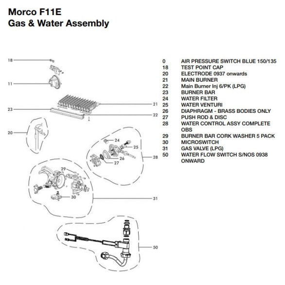 Micro interrupteur chaudière MORCO F11E