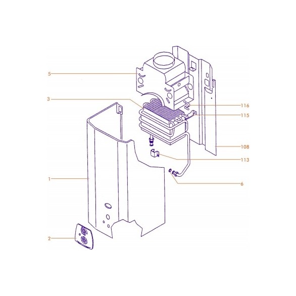Joint échangeur de chaleur chaudière Morco D51B, G101B, D61B, D61E ...