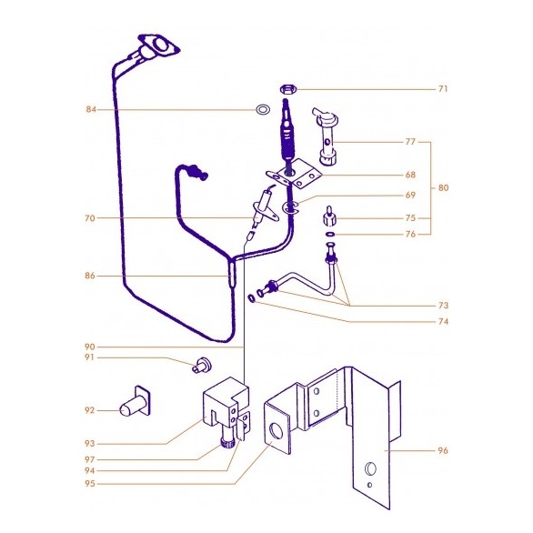 cable d' allumage pour chauffe eau Morco D61 G111 G11
