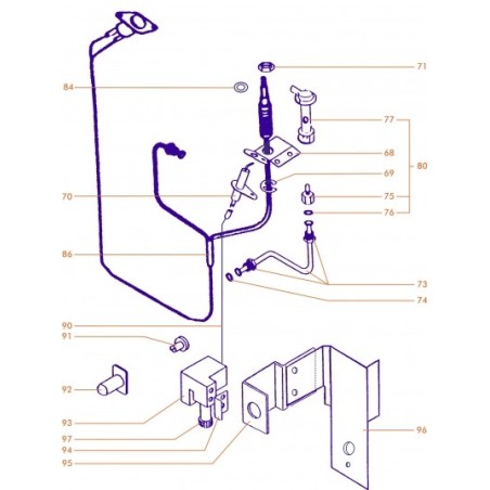 cable d' allumage pour chauffe eau Morco D61 G111 G11