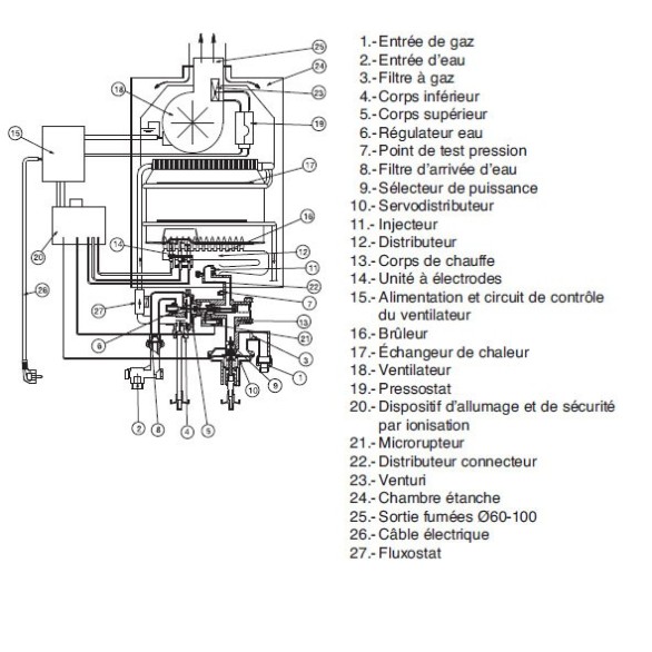 Unité d'électrodes chaudière MORCO F11E